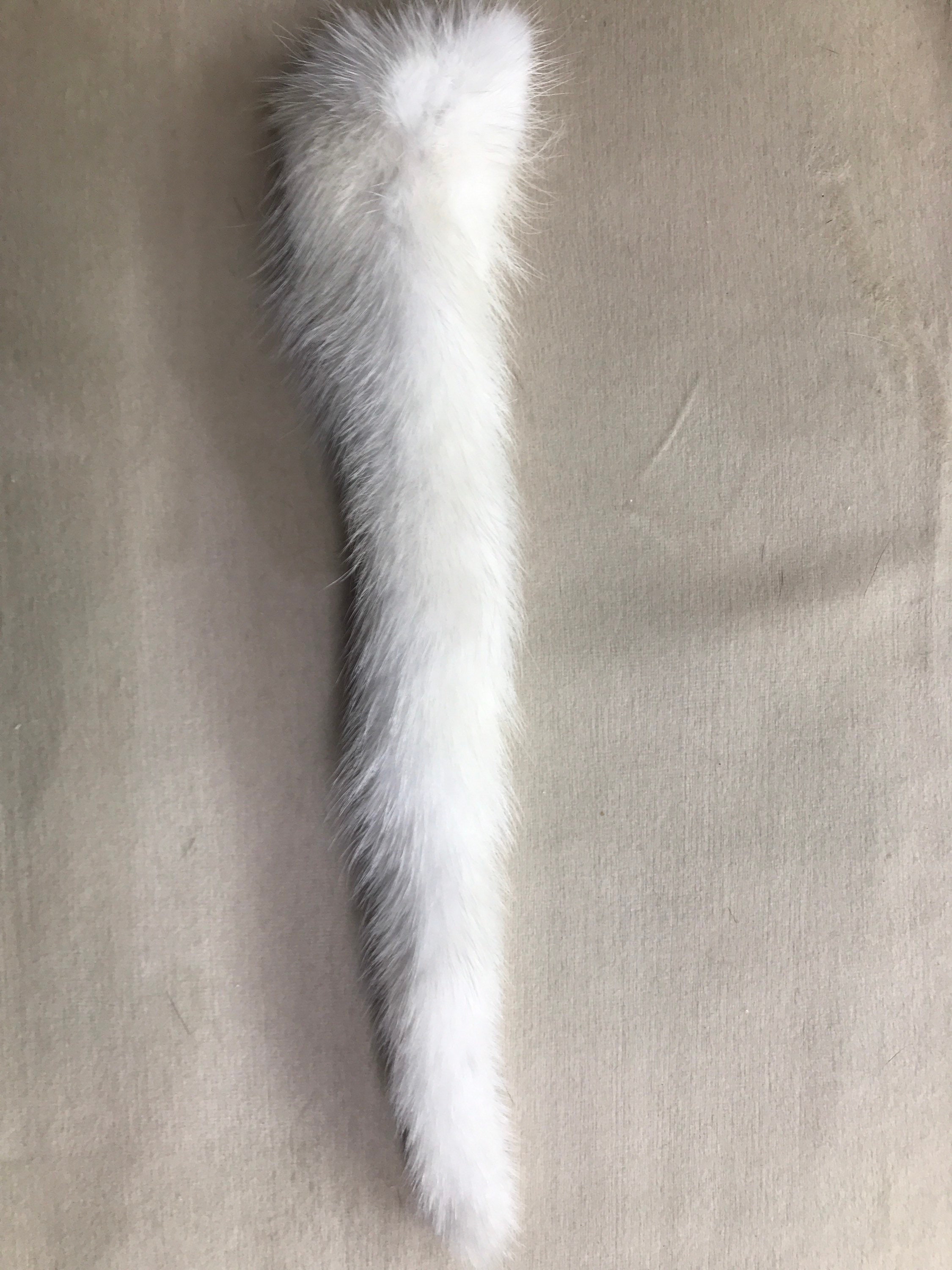 Natural White Mink Tail Keychain - Etsy UK