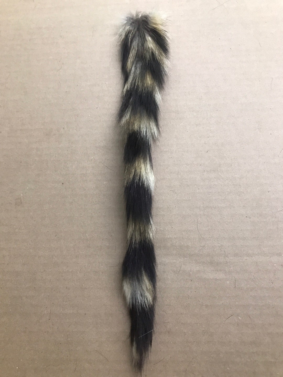 Natural Ring-tailed Cat Tail Keychain - Etsy