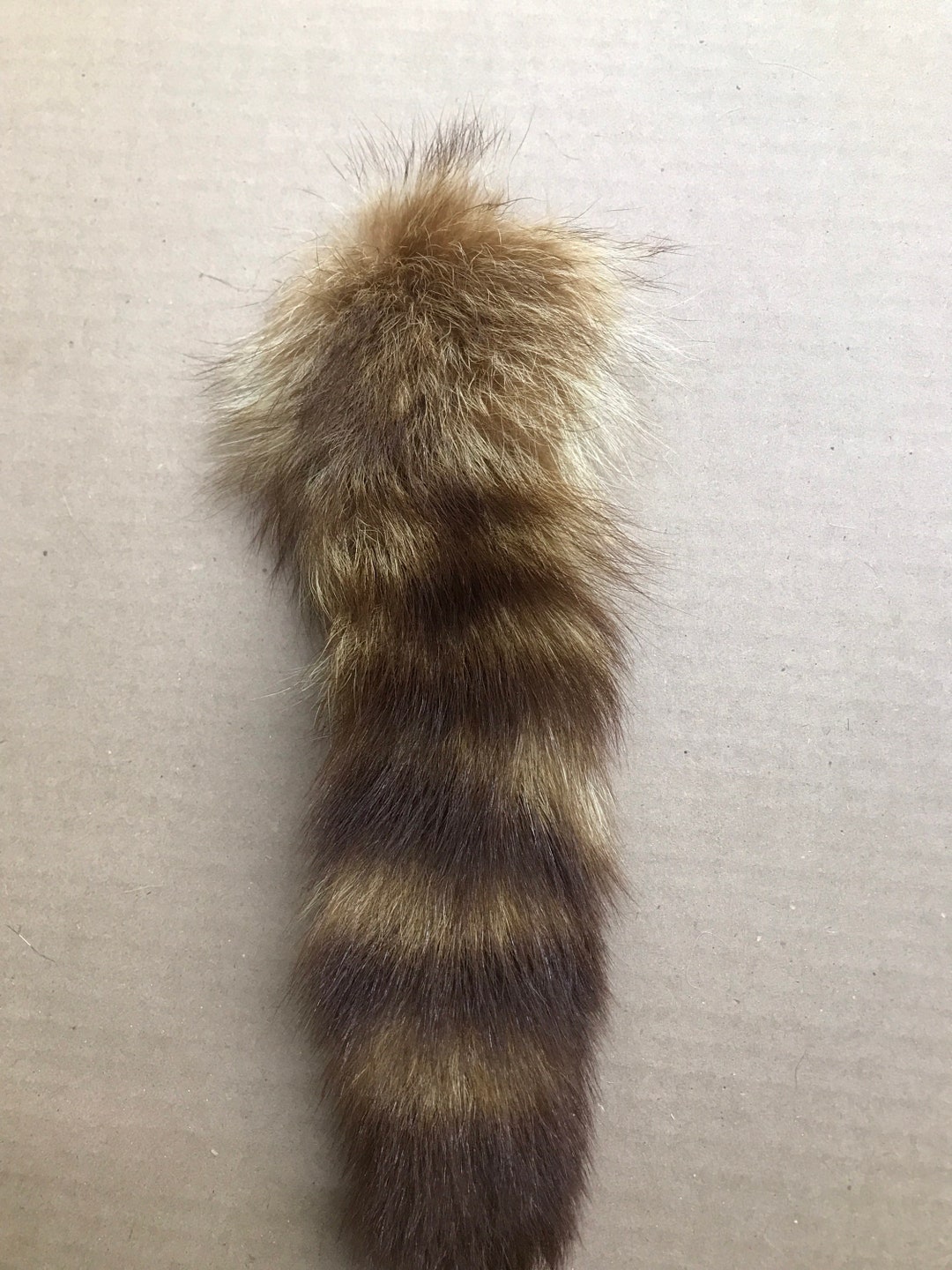 Bleached Raccoon Tail Keychain - Etsy