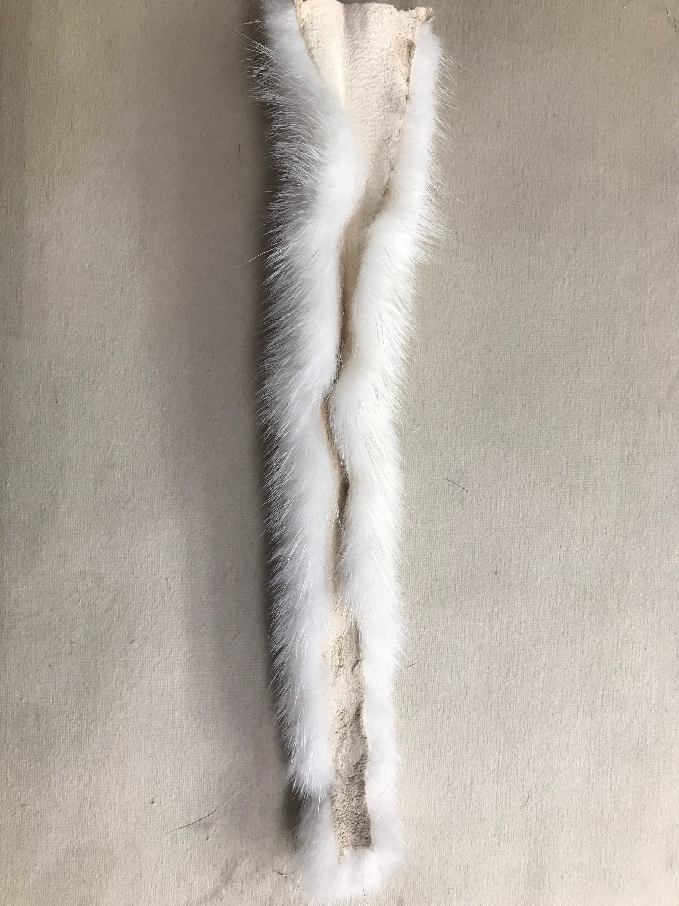 Natural white Mink tail keychain | Etsy
