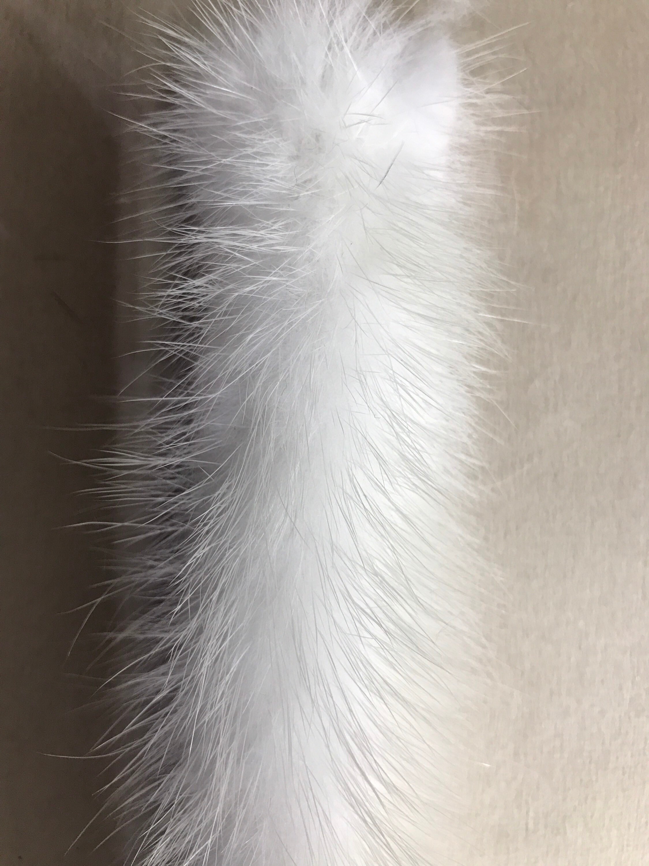 Natural white Mink tail keychain | Etsy