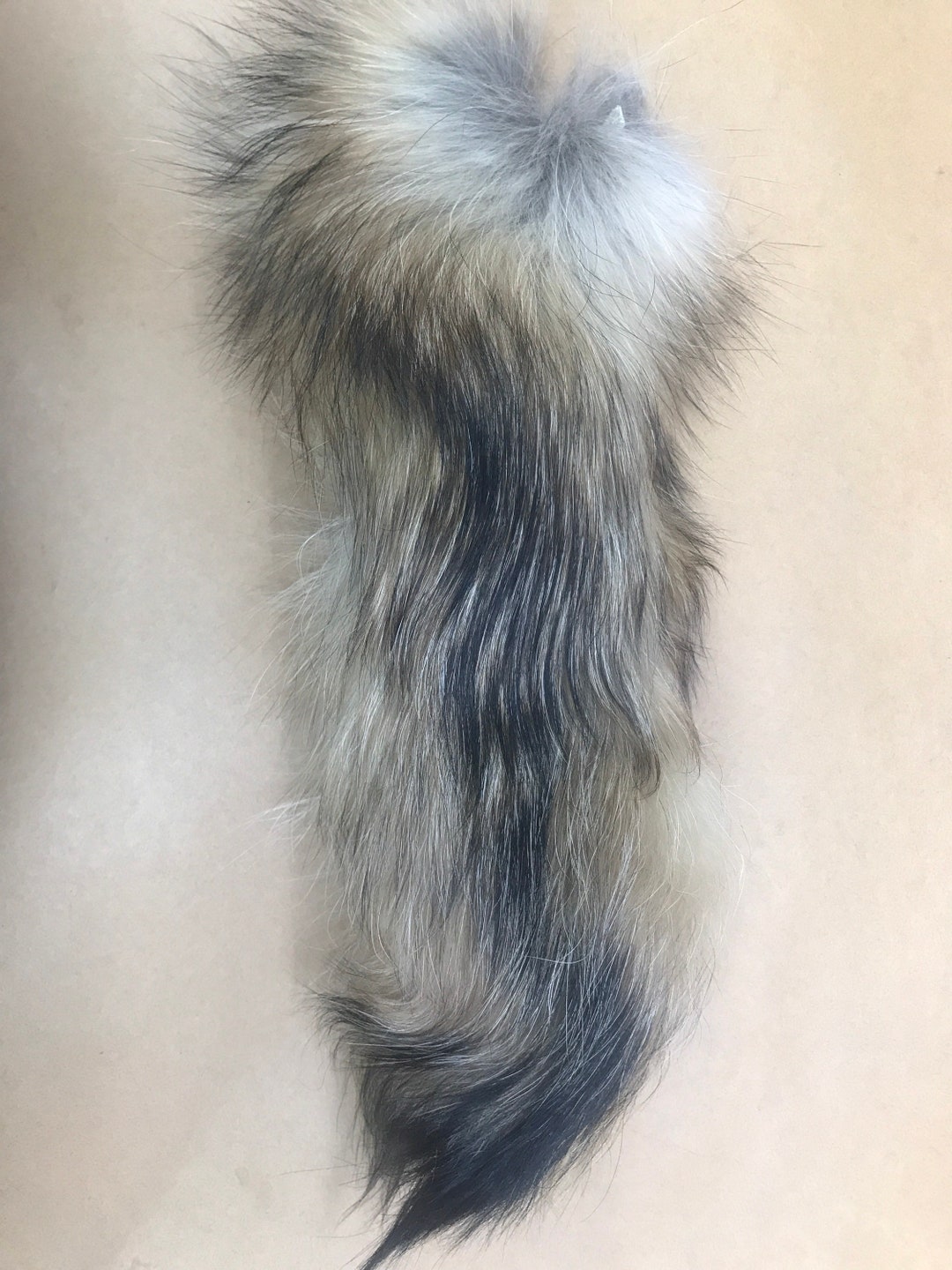 Natural Finn Raccoon Tail Keychain - Etsy