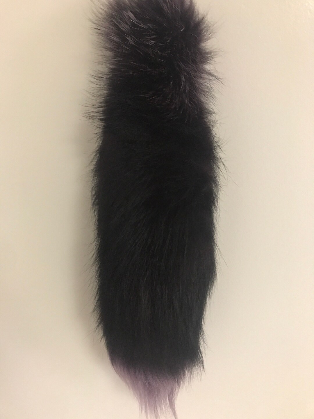 Dyed Periwinkle Silver Fox Tail Keychain - Etsy