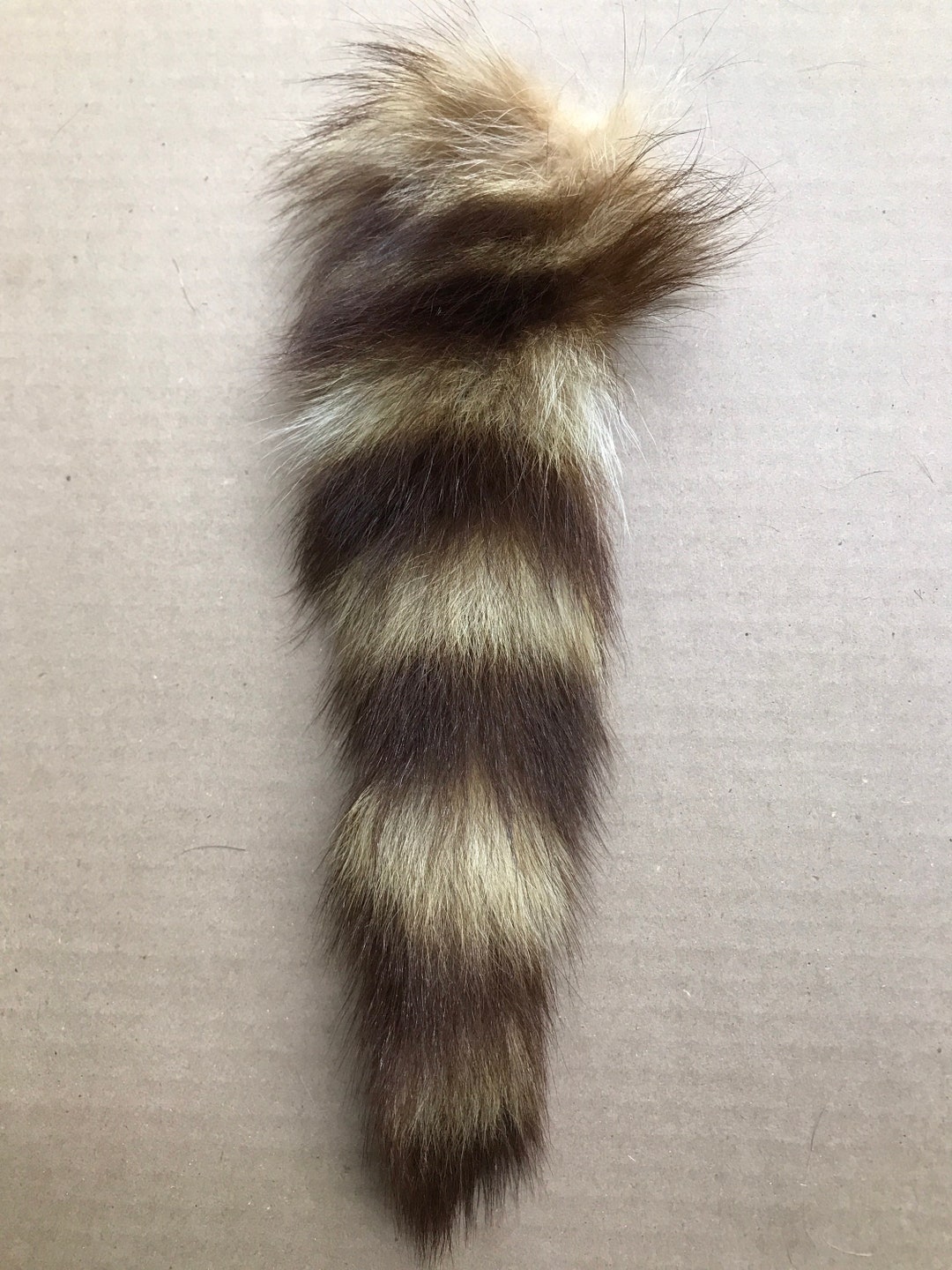 Bleached Raccoon Tail Keychain - Etsy