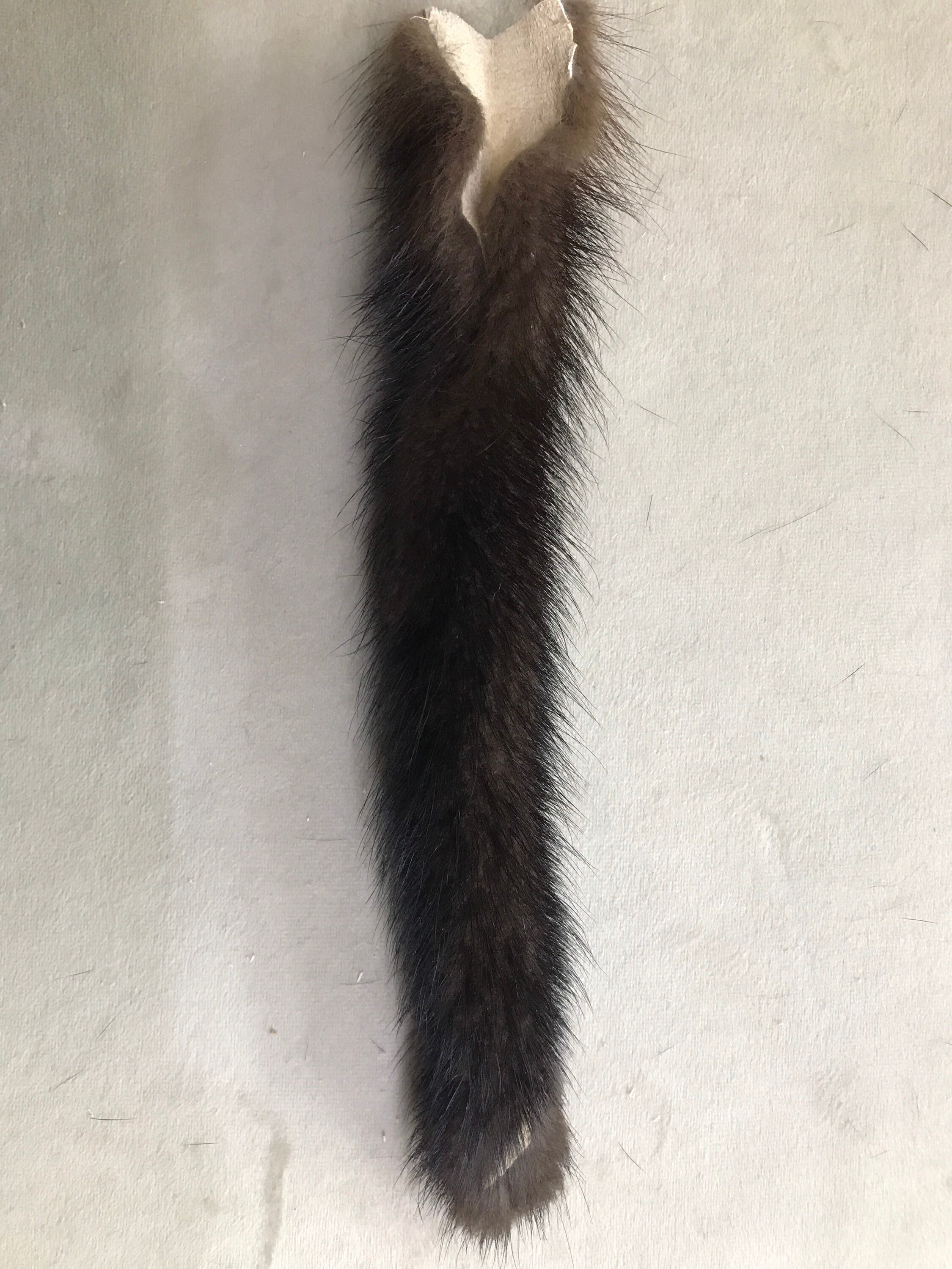 Natural brown Mink tail keychain | Etsy