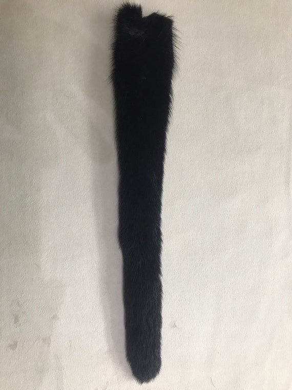 Black Mink tail keychain | Etsy