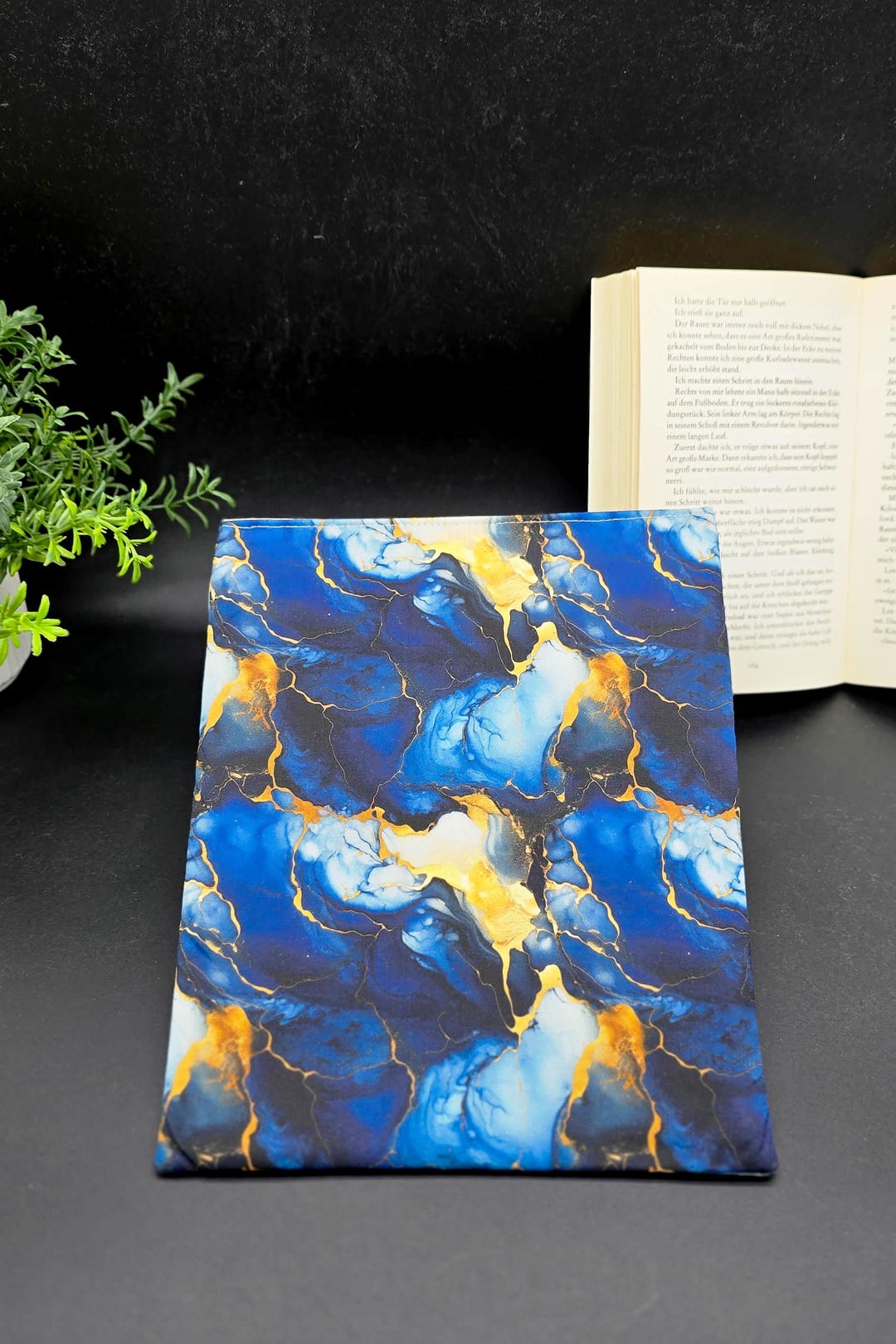 Book Cover Midnight Marble Book Bag Booksleeve Book Cover Book Bag ...