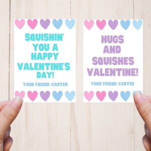 Valentine's Day Squishie Cards, Squishy Toy, School Valentines, Class ...
