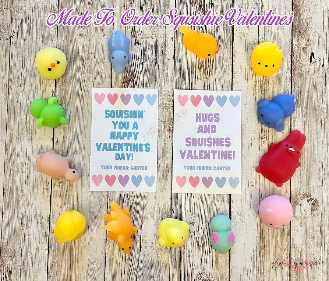 Valentine's Day Squishie Cards, Squishy Toy, School Valentines, Class ...