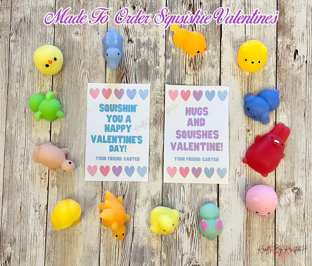 Valentine's Day Squishie Cards, Squishy Toy, School Valentines, Class ...