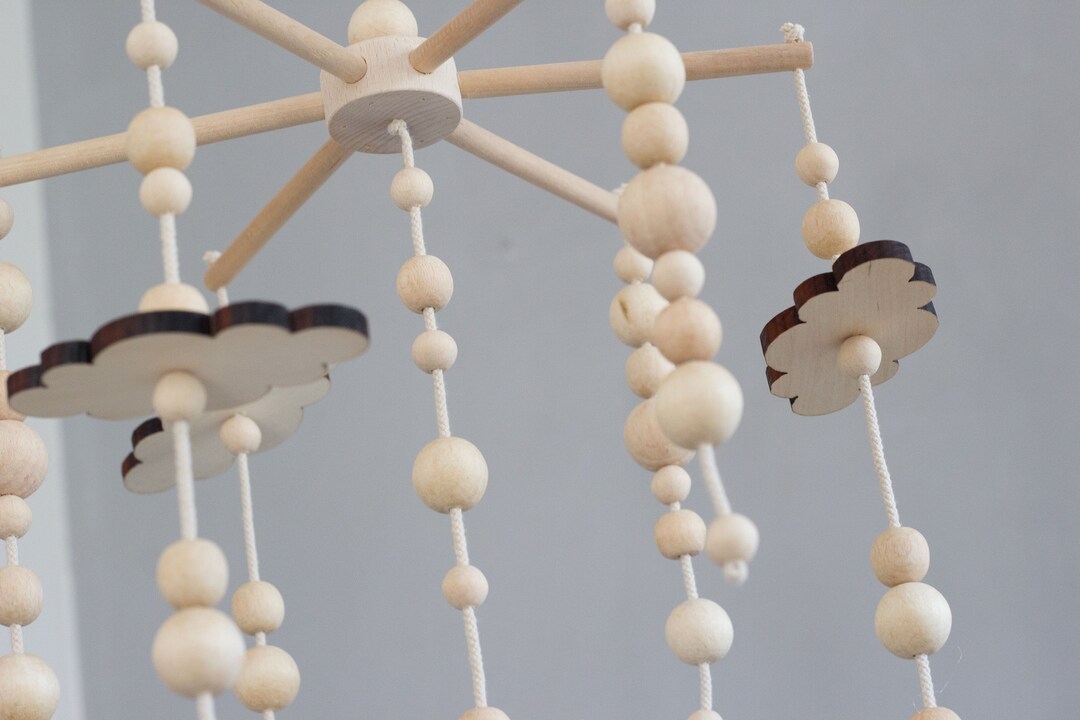 Wooden Baby Mobile, Wood Crib Mobile, Baby Mobile Girl, Baby Mobile Kit ...