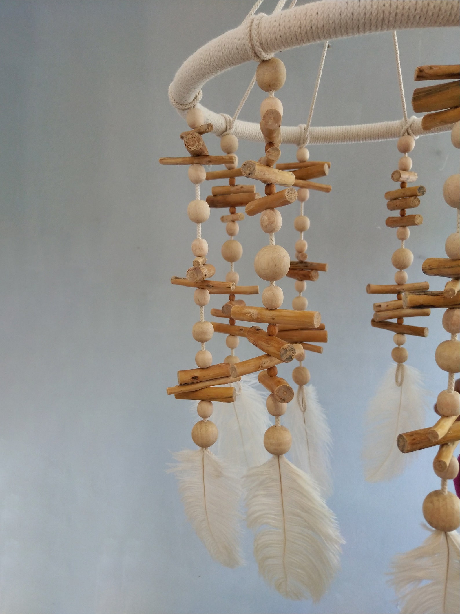Wooden Baby Mobile Dream Catcher Mobile Feather Mobile Wood - Etsy