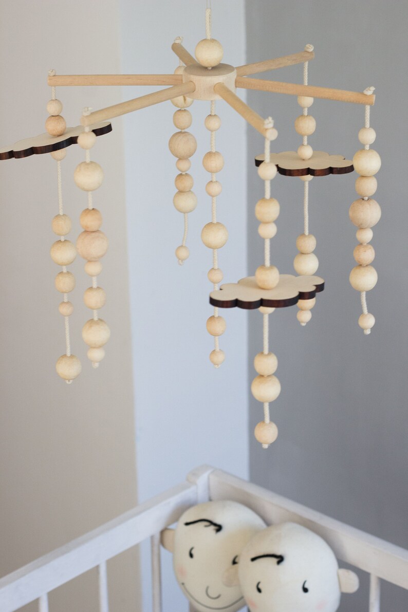 Wooden Baby Mobile Wood Crib Mobile Baby Mobile Girl Baby - Etsy