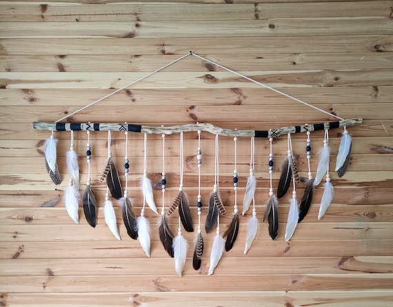 Large Native American Art Native American Decor Feather Wall - Etsy