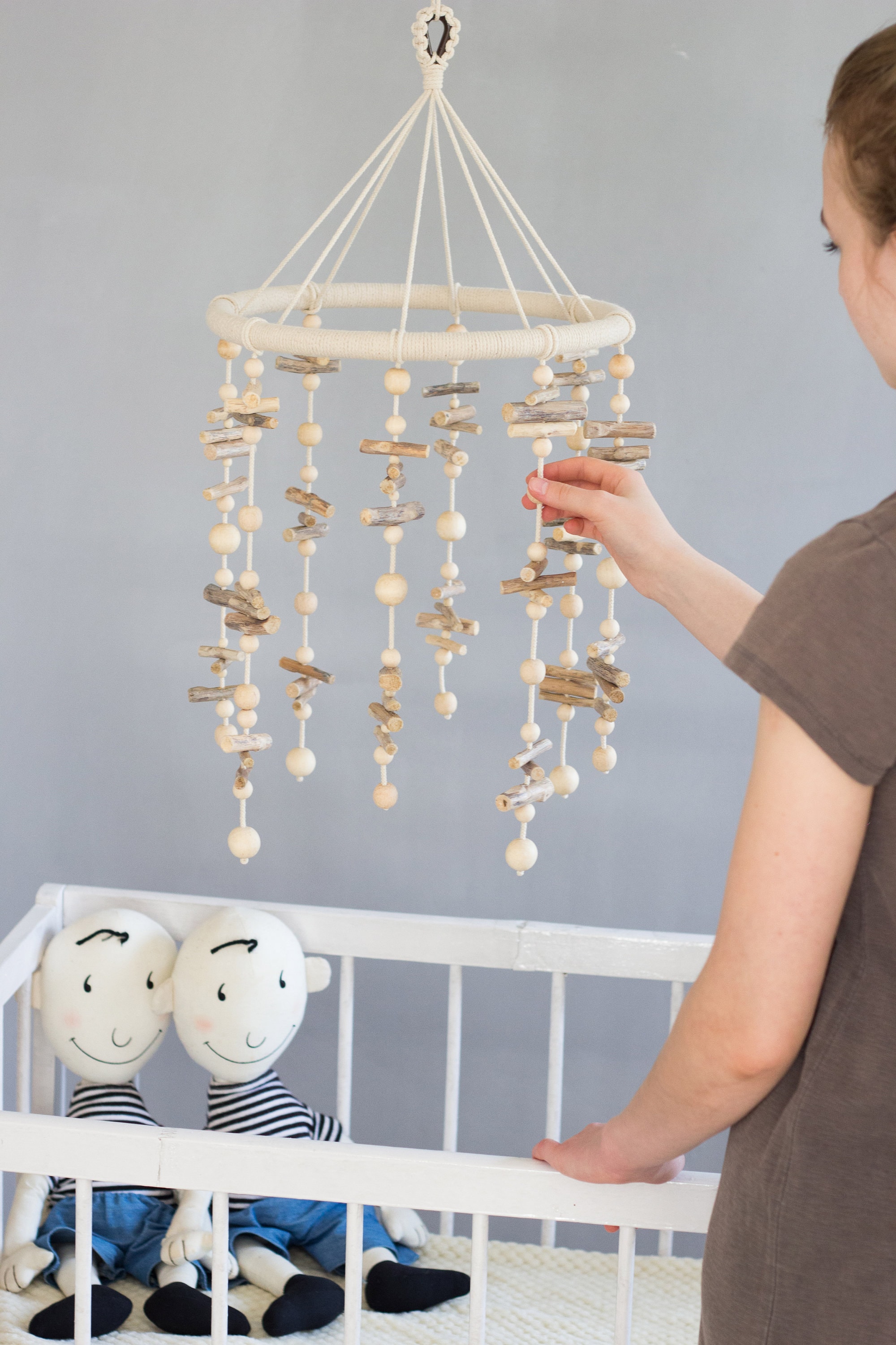 Wooden Baby Mobile Baby Boy Mobile Wood Crib Mobile Natural | Etsy