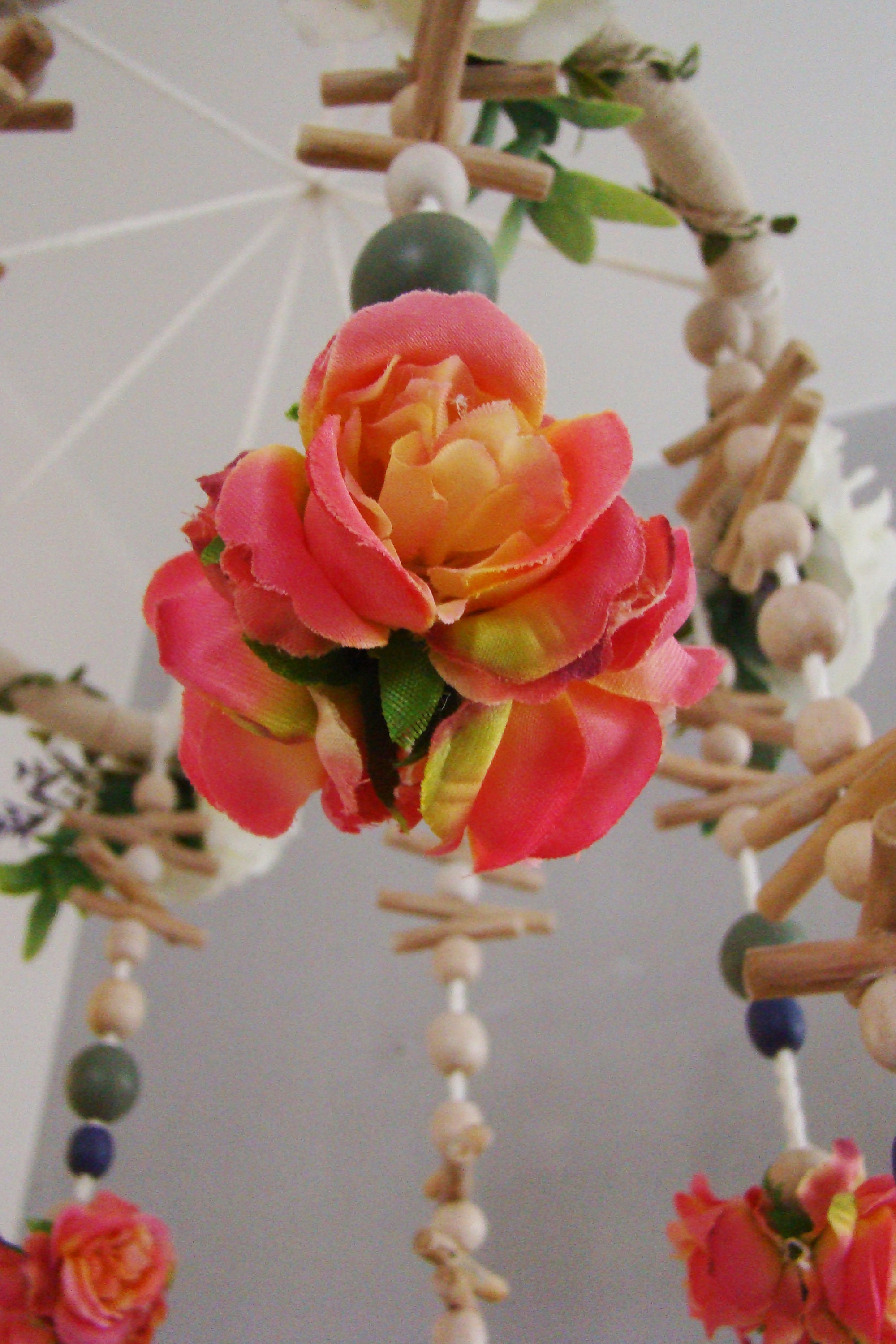 Flower mobile baby girl mobile dreamcatcher mobile | Etsy