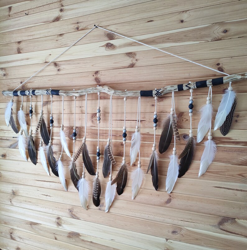 Large Native American Art Native American Decor Feather Wall | Etsy