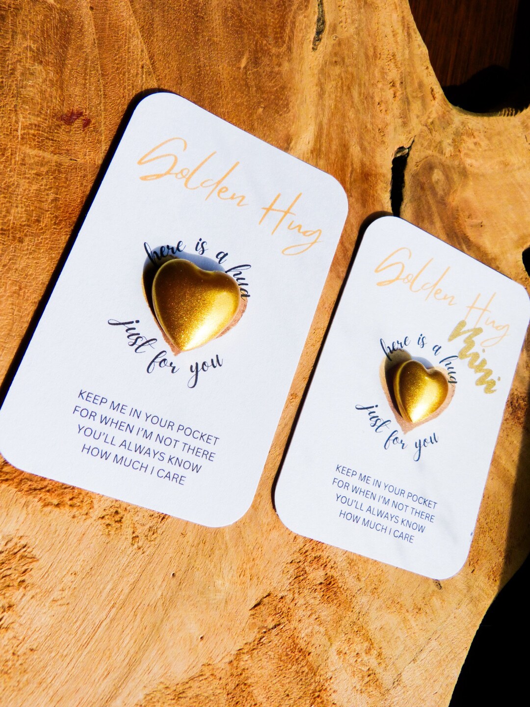 Golden Pocket Hug Personalized Gold Heart Lucky Charm Encouragement ...