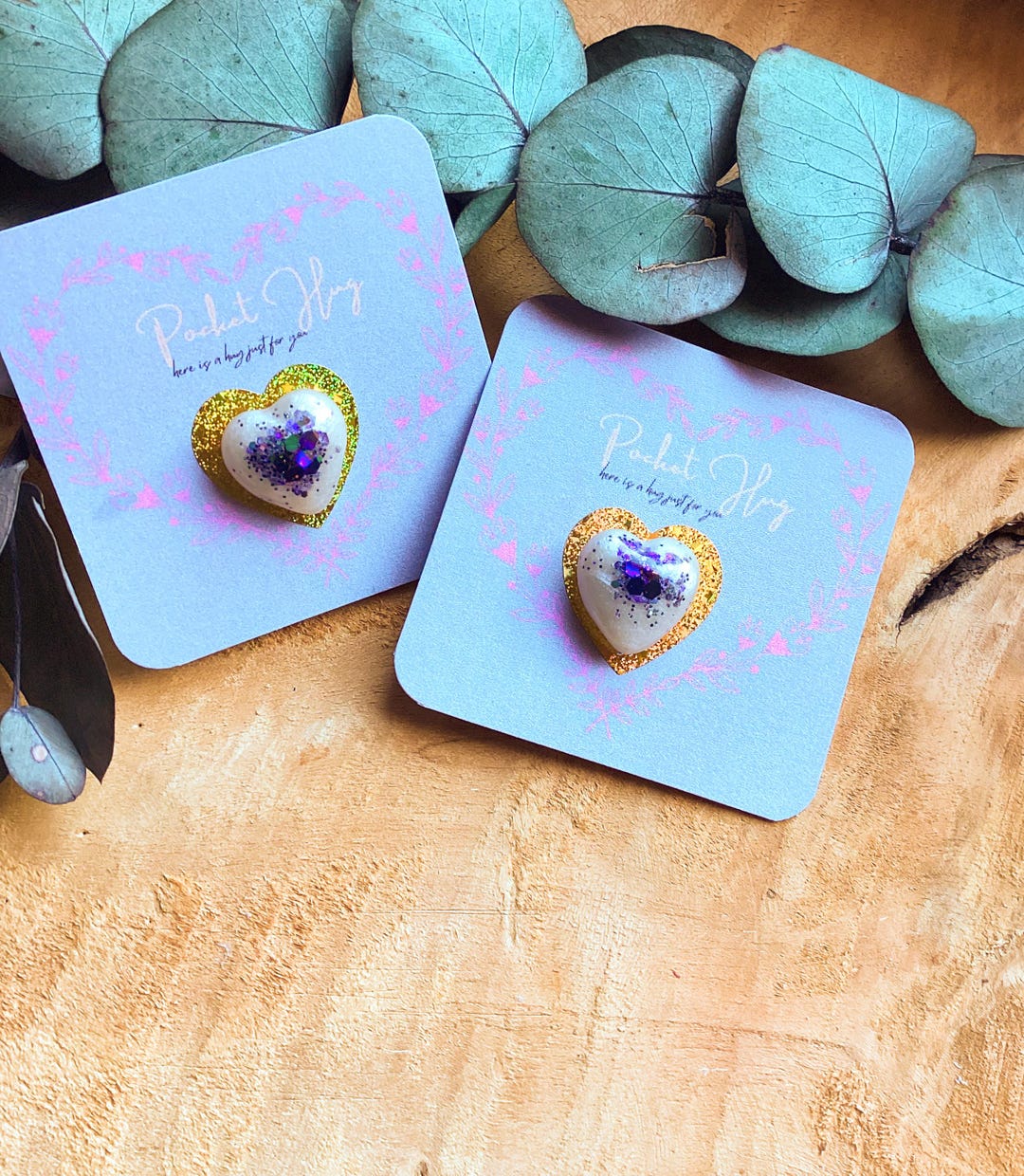 Mini Love Pocket Hug Personalized Love Heart Lucky Charm Encouragement ...