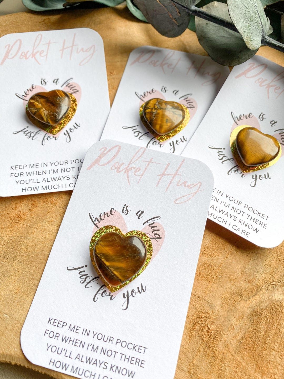 Personalized Pocket Hug | Tiger's Eye | Heart | Lucky Charm | Comforter ...