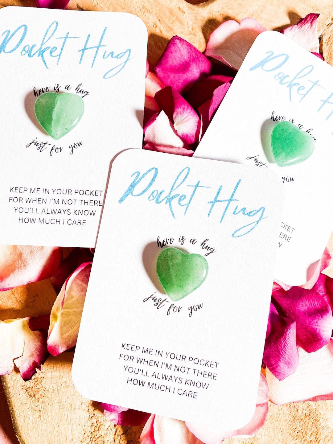 Pocket Hug Personalized Aventurine Heart lucky Charm Consolation ...