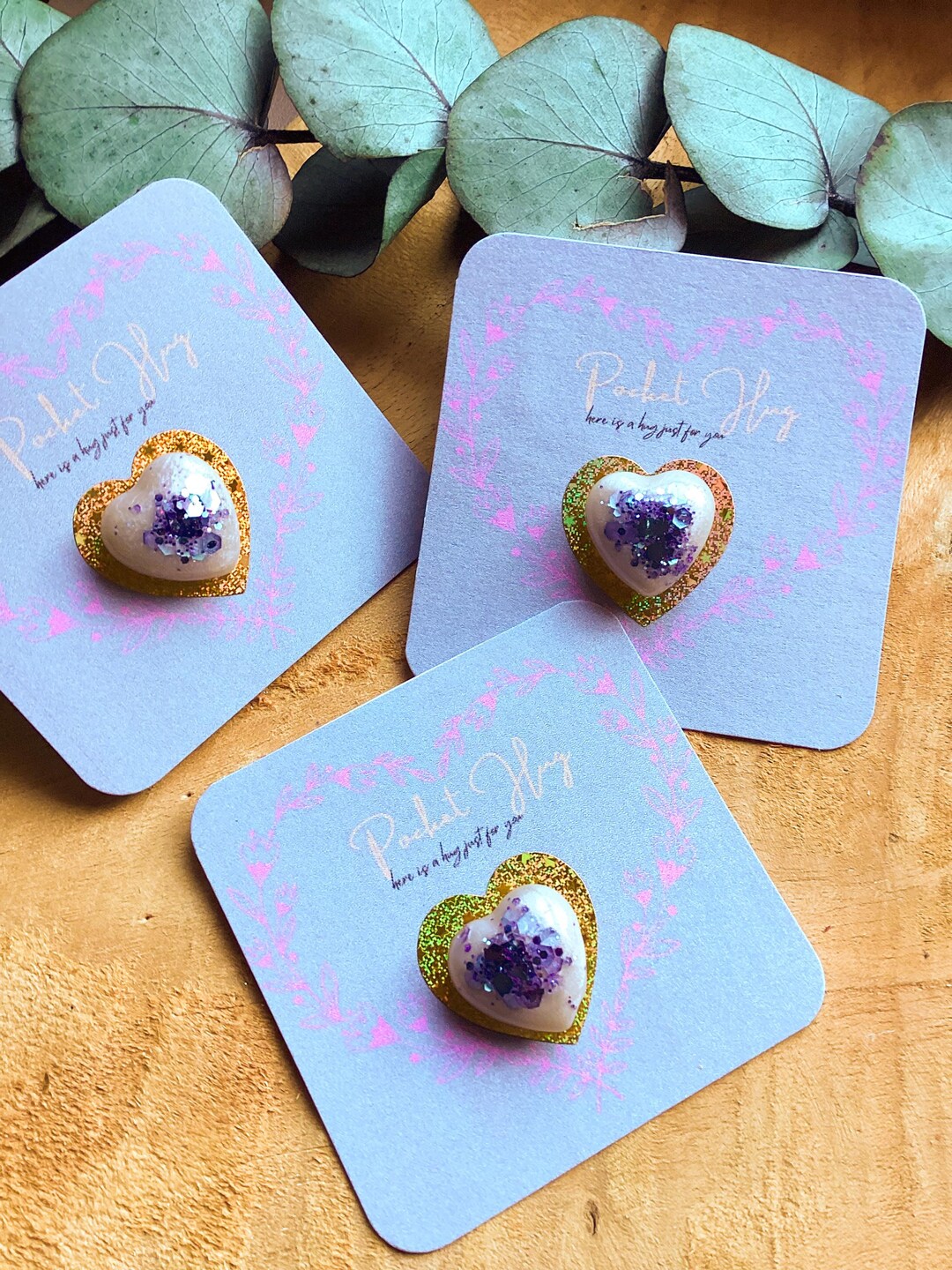 Mini Love Pocket Hug Personalized Love Heart Lucky Charm Encouragement ...