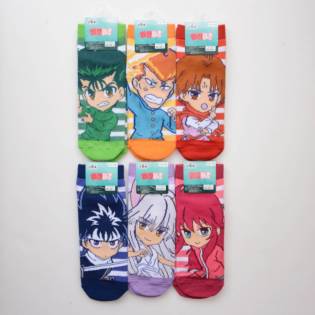 Yu Yu Hakusho Short Socks Yusuke Urameshi Kuwabara Kazuma Koenma Hiei ...