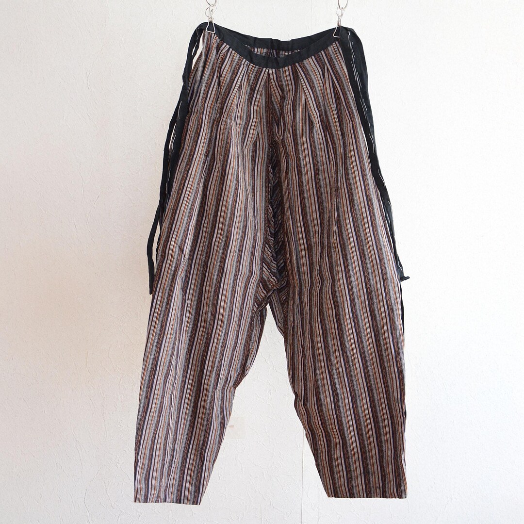 Monpe Pants Noragi Japanese Fabric Vintage Cotton Stripe Pattern Free ...