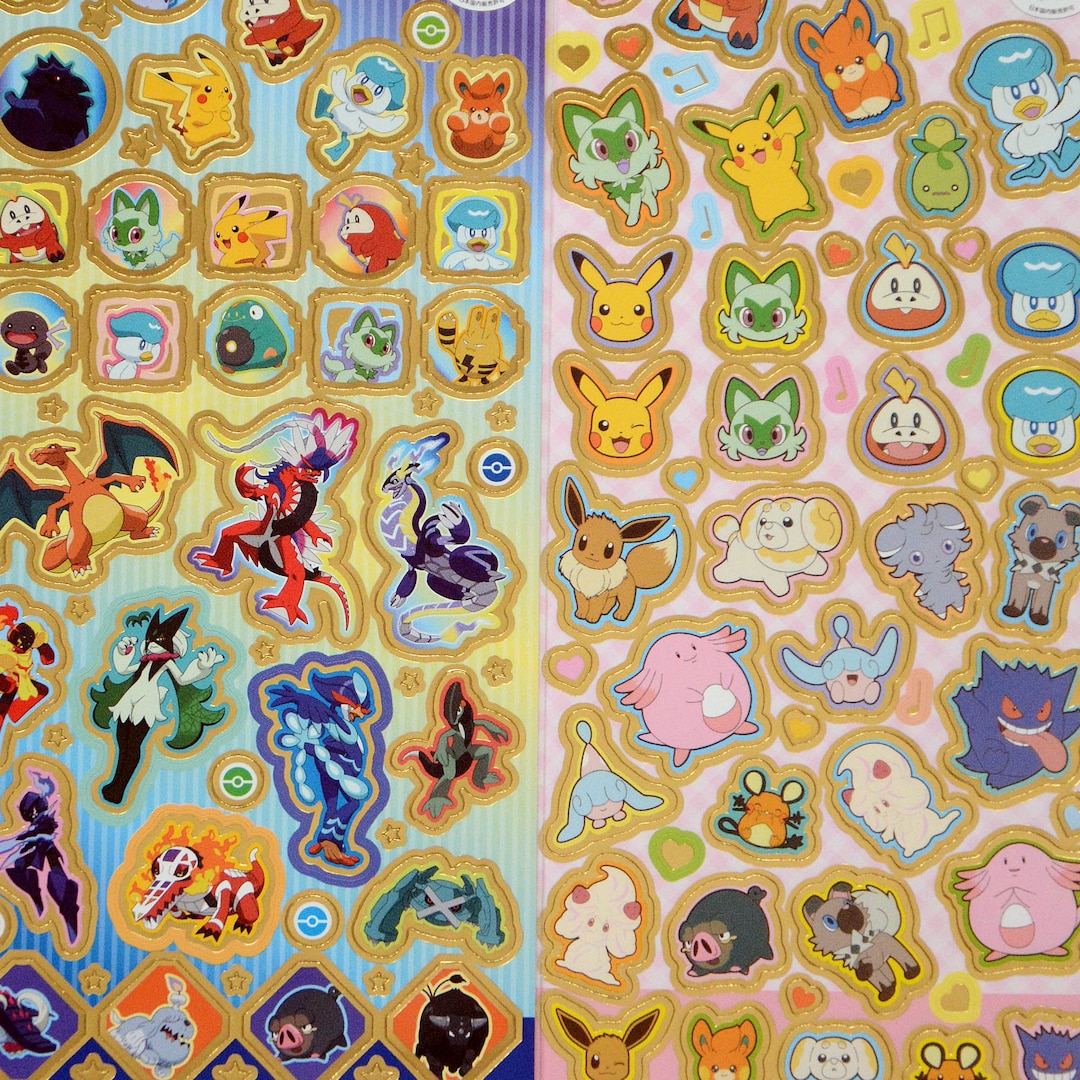 Pocket Monster Stickers Seal Pokemon Kawaii Charizard Pikachu Etc Made ...