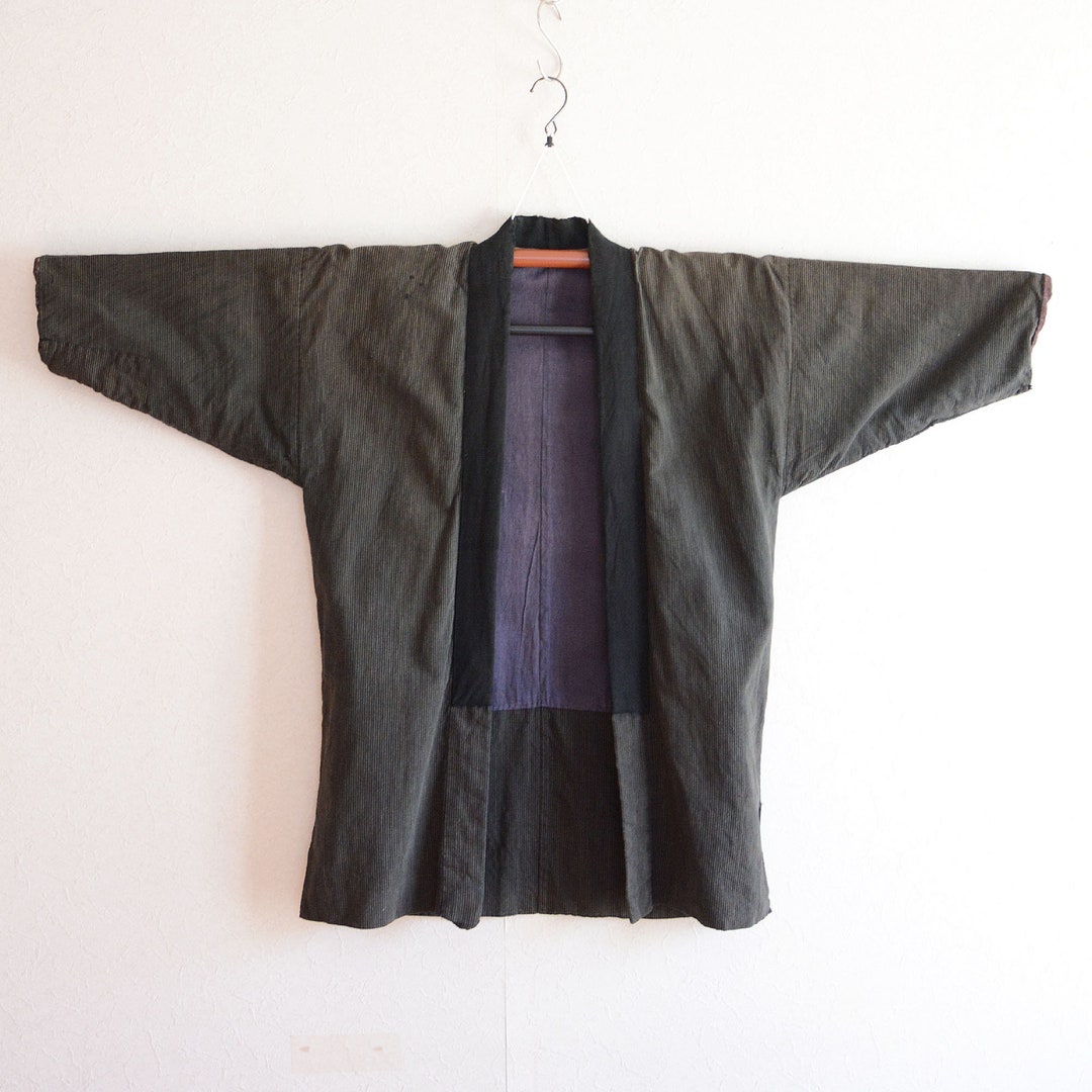 Noragi Jacket Men Kimono Cotton Japanese Fabric Vintage Boro Sunburn ...