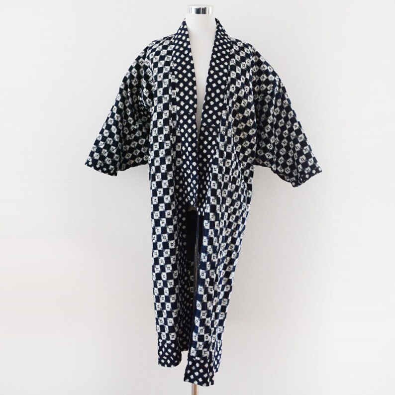 Noragi jacket sashiko aizome kasuri fabric crazy patchwork | Etsy