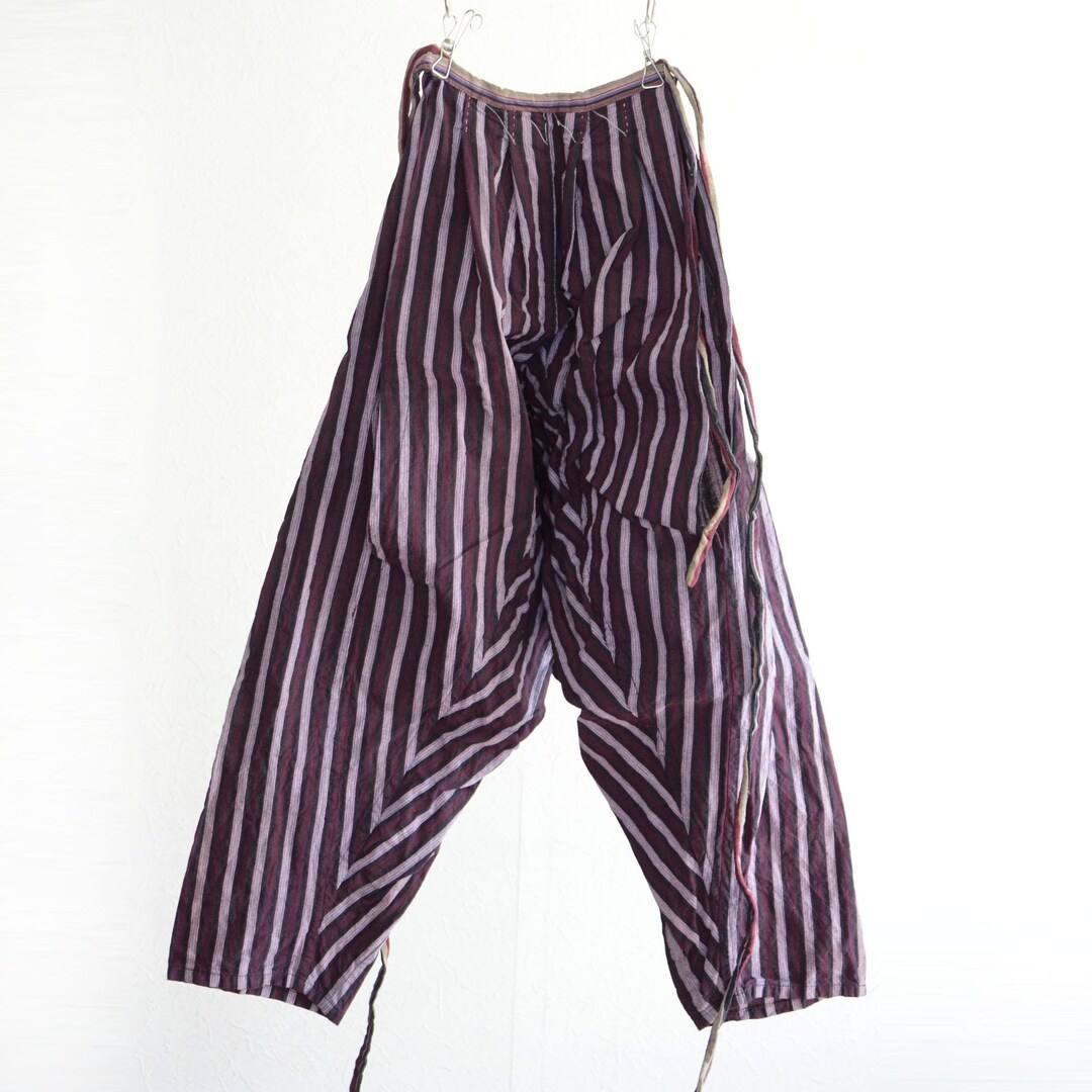 Monpe Pants Noragi Japanese Fabric Vintage Cotton Stripe Pattern Free ...