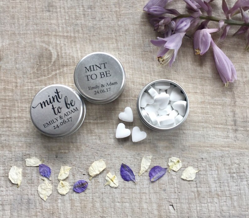 10 Personalised Wedding Favour Mint Tins - Etsy