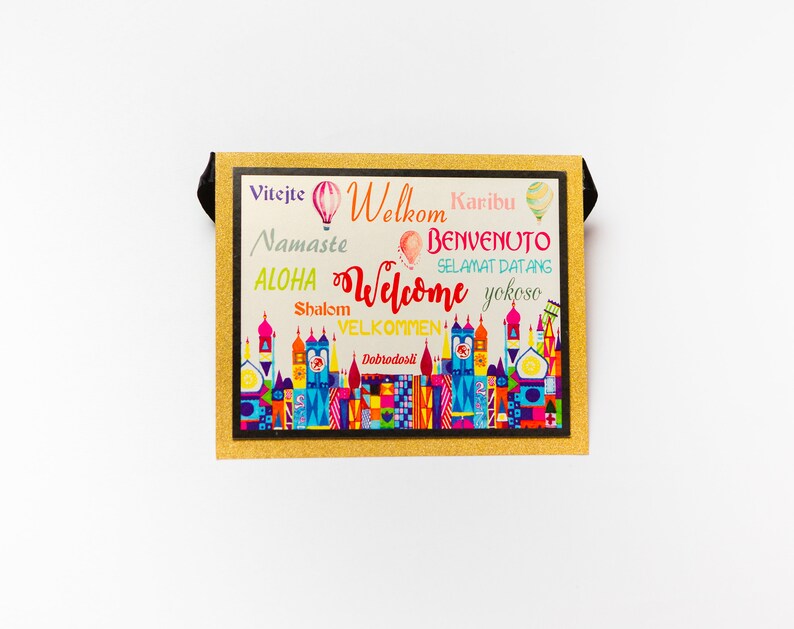 It's a Small World - Custom Box, It's a Small World Party Decor, Disney ...