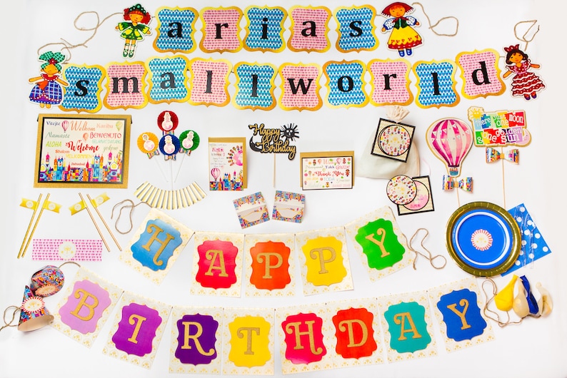 It's a Small World - Custom Box, It's a Small World Party Decor, Disney ...