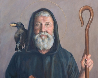 Saint Benedict of Nursia Catholic Poster Religious Poster - Etsy