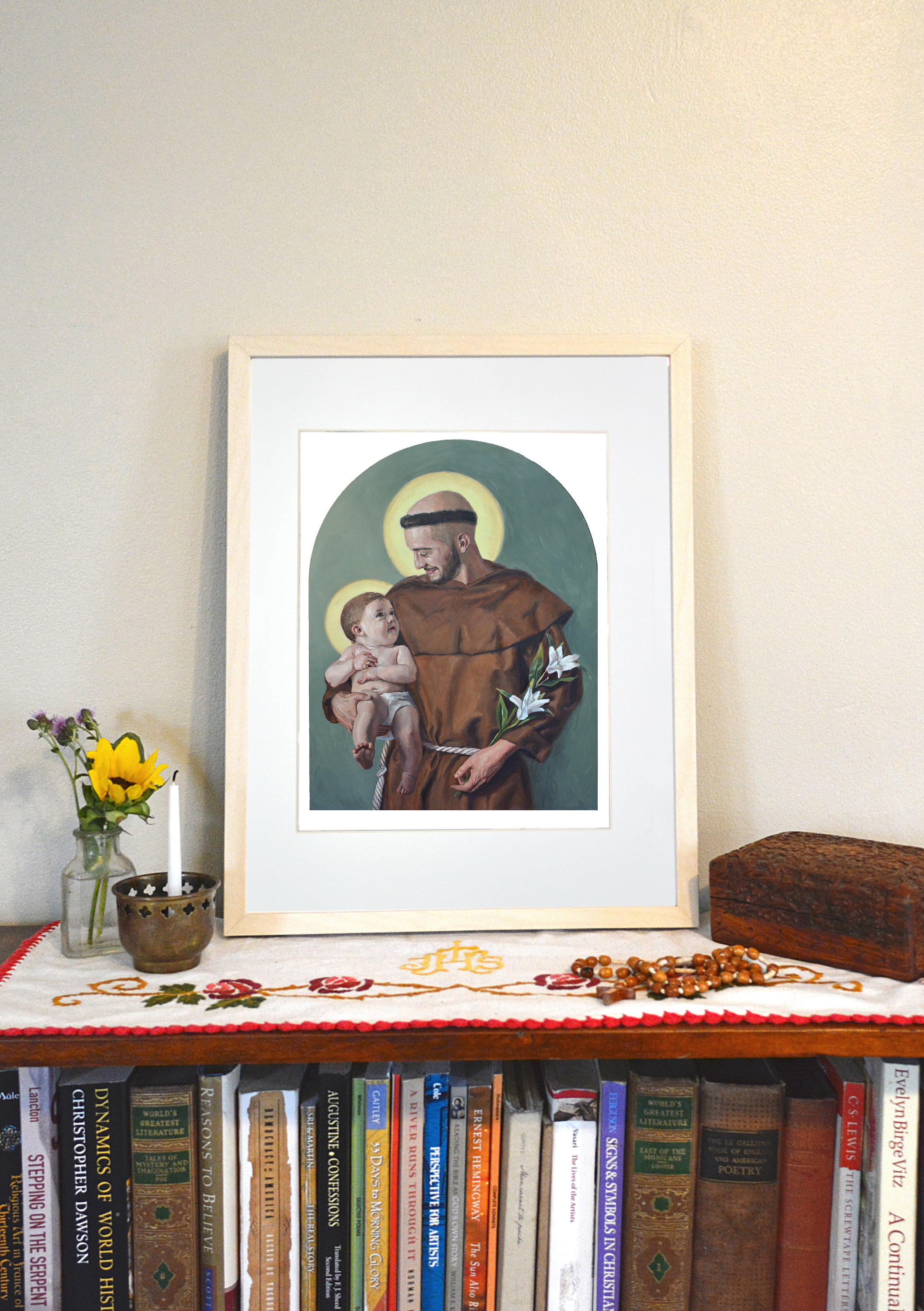 Saint Anthony Print, Catholic Art Prints, Anthony of Padua Painting ...