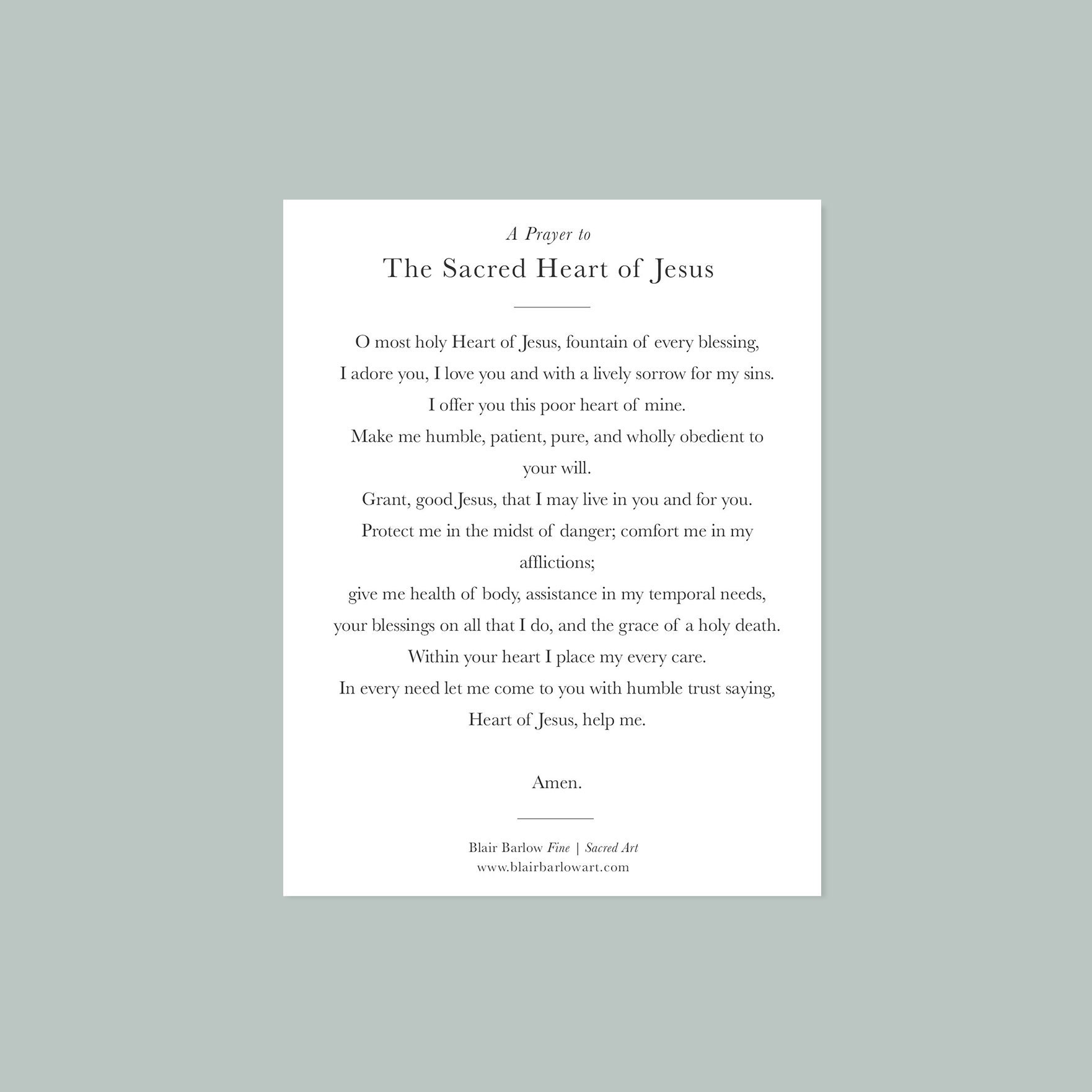 Sacred Heart of Jesus Holy Card, Prayer Card - Etsy