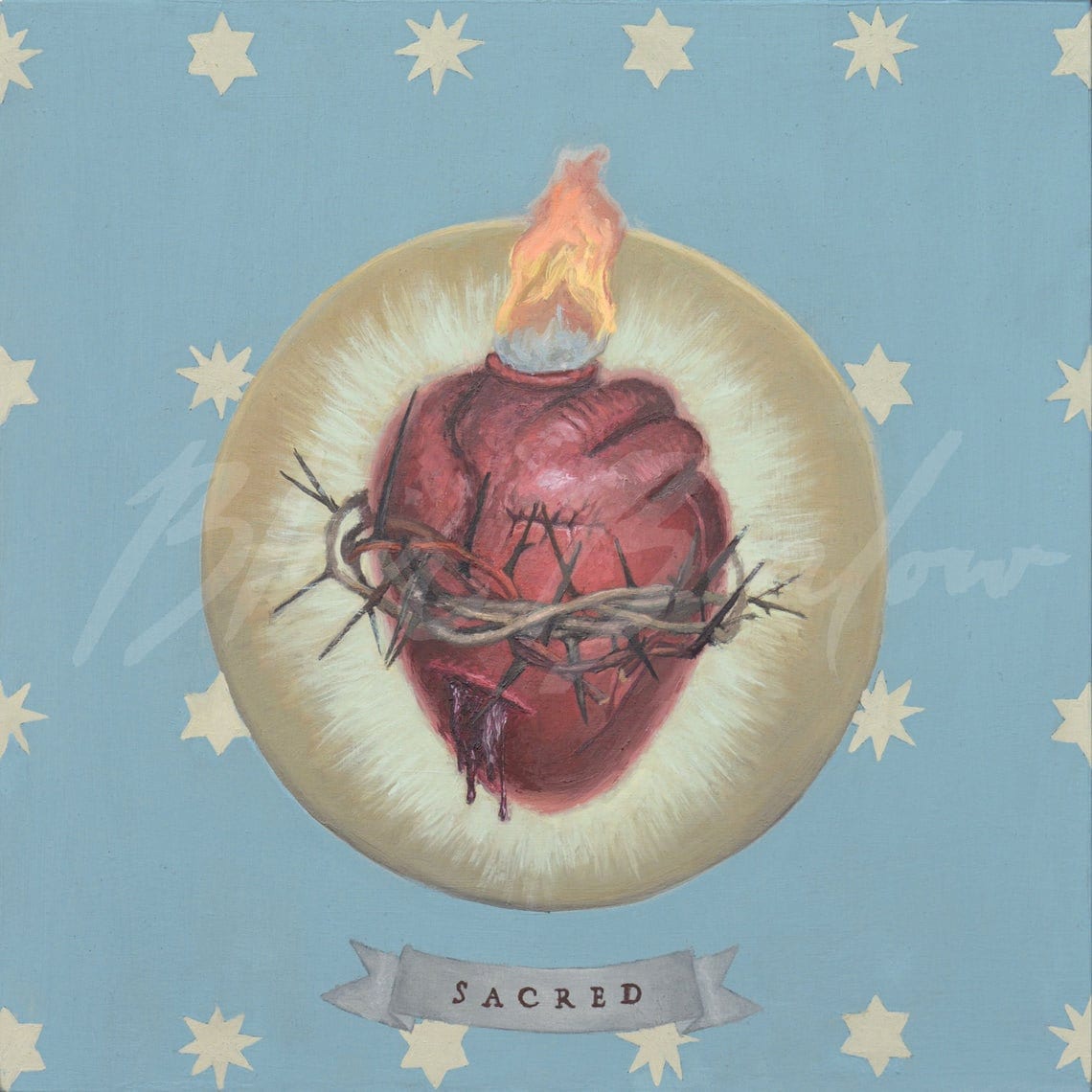 Sacred Heart Print Catholic Wall Art Painting Sacred Heart - Etsy