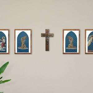 Home Altar Set, Chapel Prints, Annunciation, Coronation, Angels - Etsy