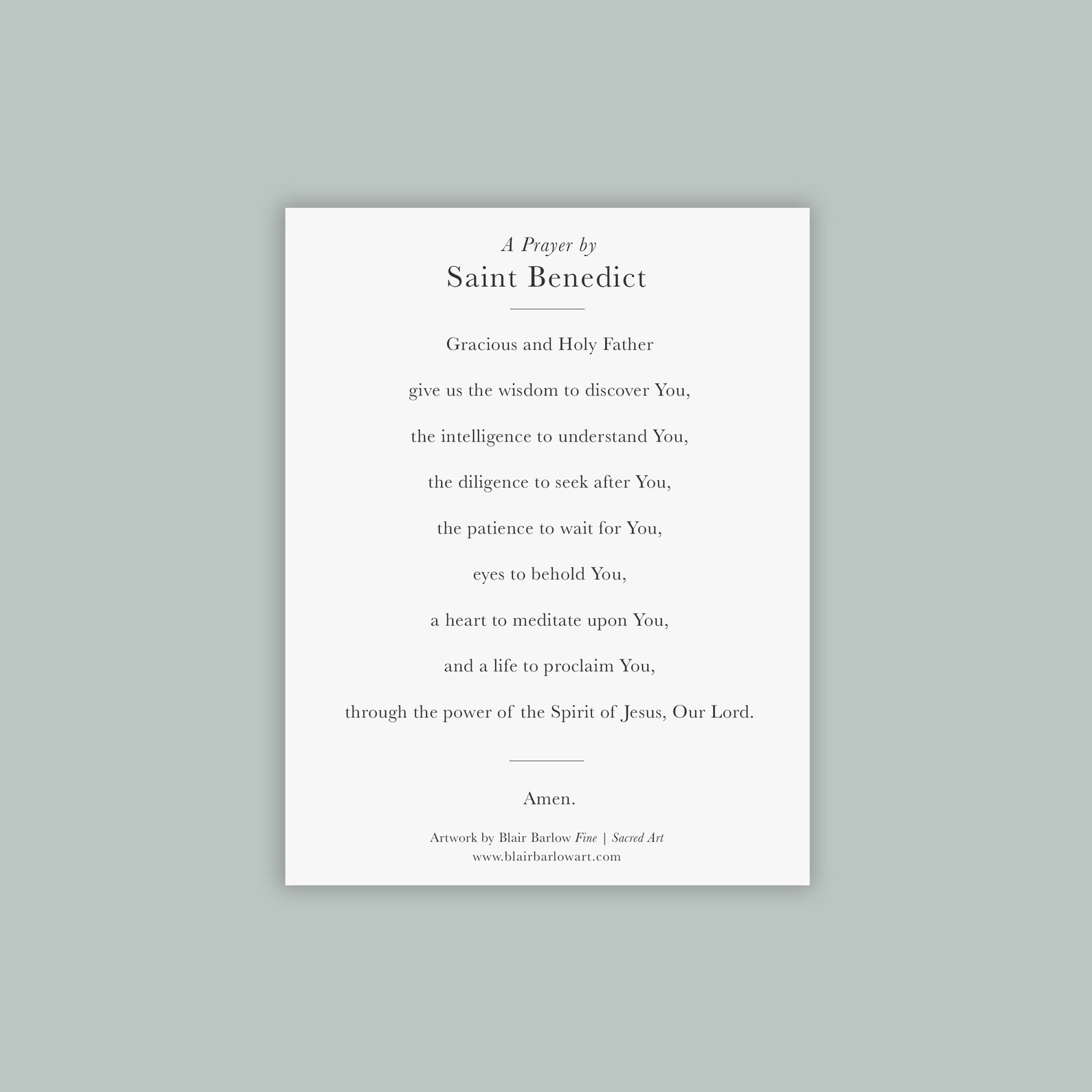 St. Benedict Prayer Card, Holy Card, Saint Benedict of Norcia - Etsy