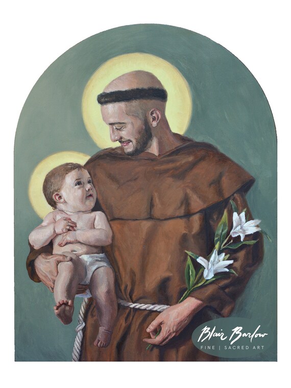 Saint Anthony Print Catholic Art Prints Anthony of Padua | Etsy