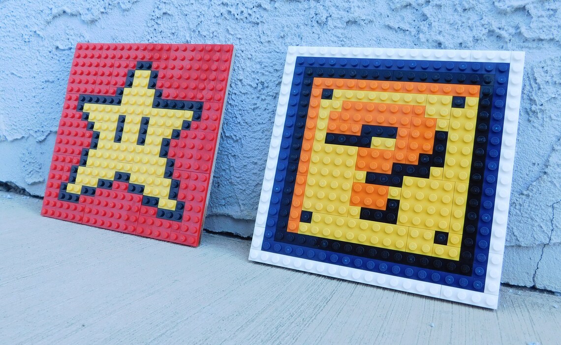 Mario Star LEGO Plate - Etsy