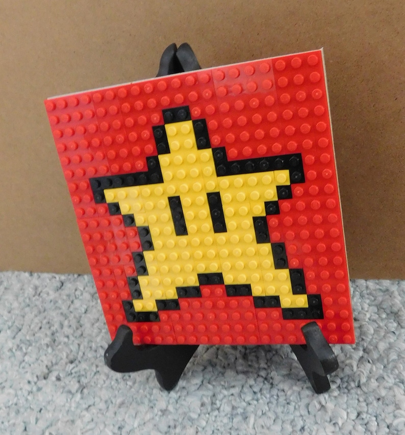 Mario Star LEGO Plate - Etsy