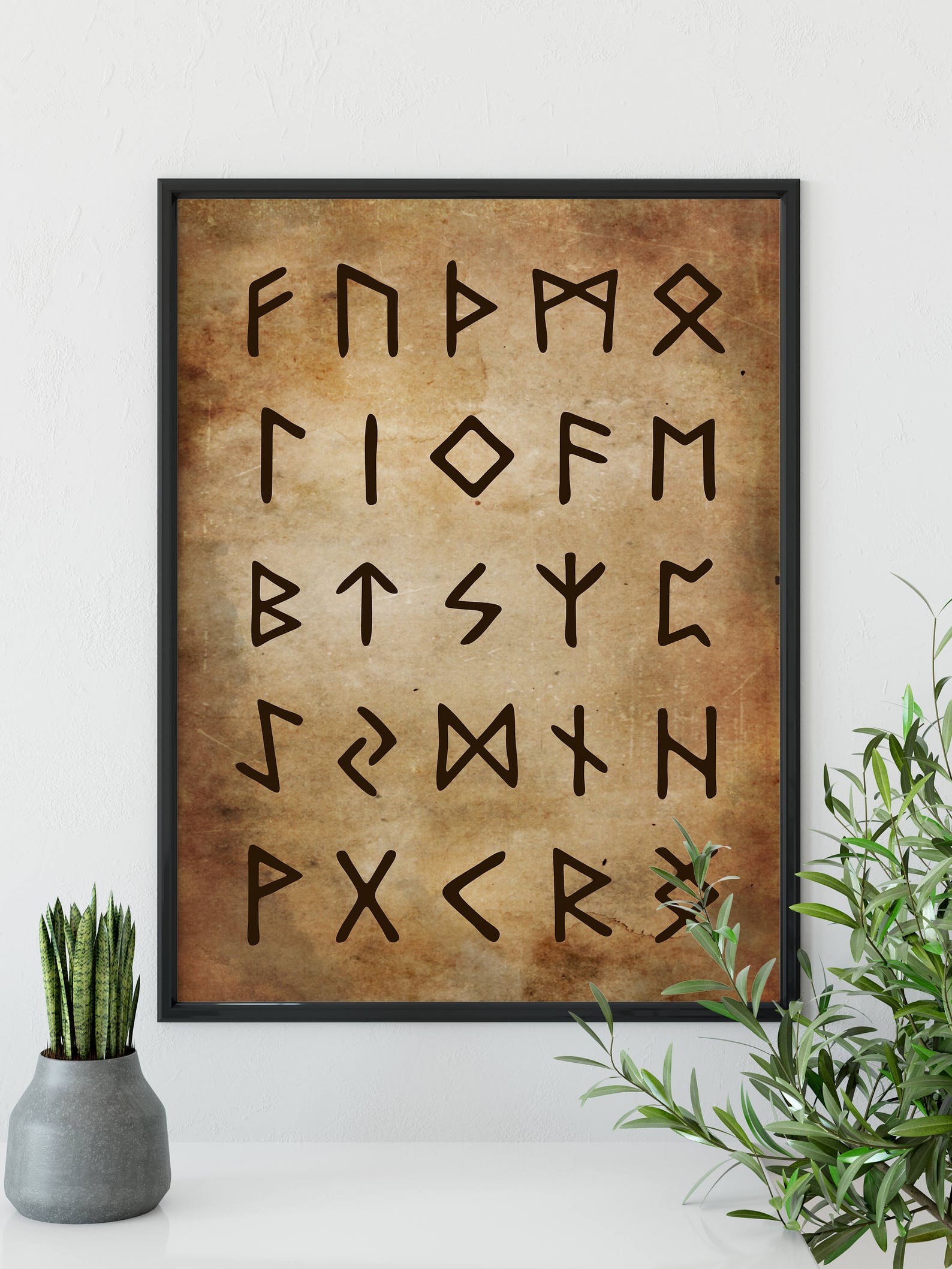 Viking Runes Wall Decoration Poster Printable Art Wall Art - Etsy