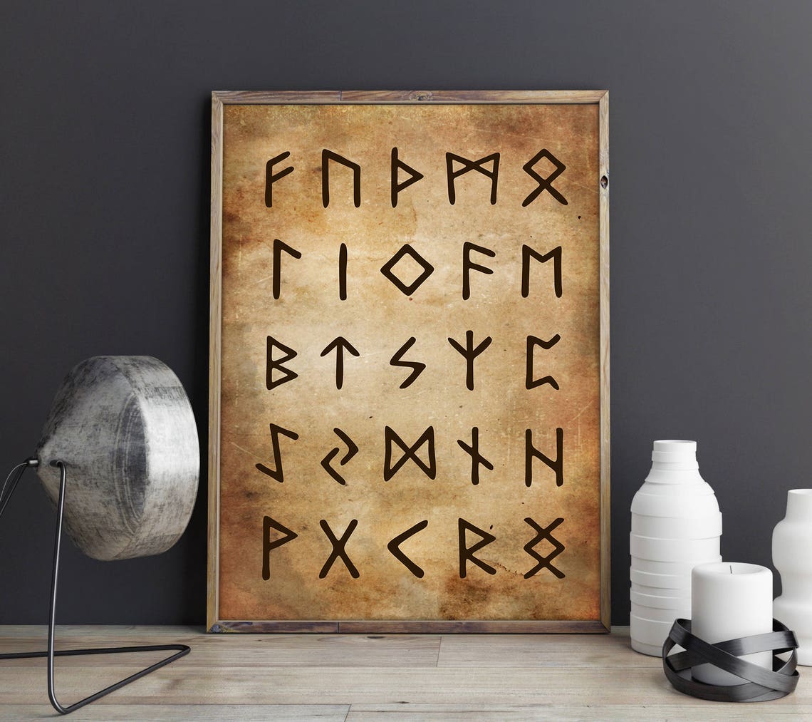 Viking Runes Wall Decoration, Poster, Printable Art, Wall Art ...