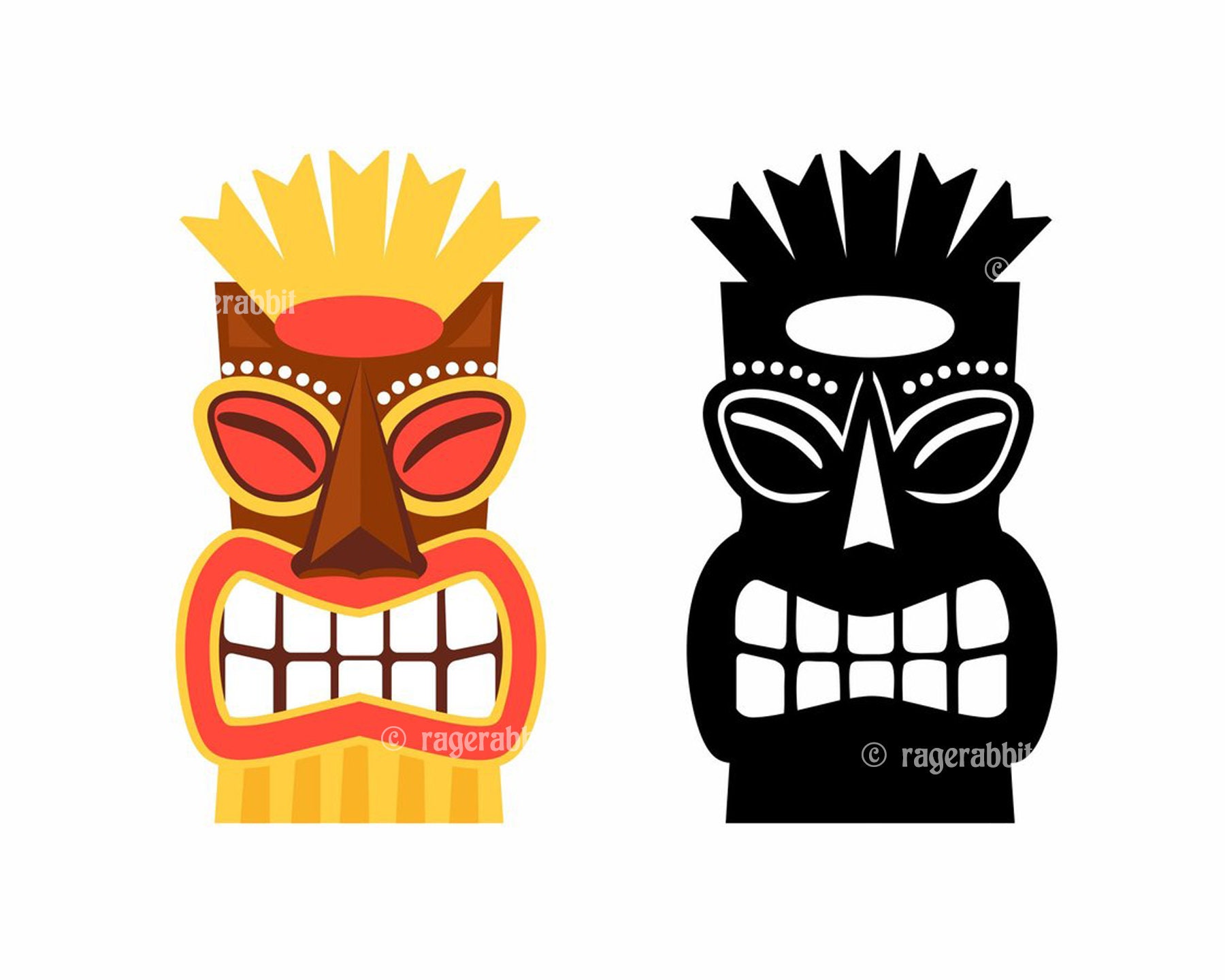 Tiki Head Vector