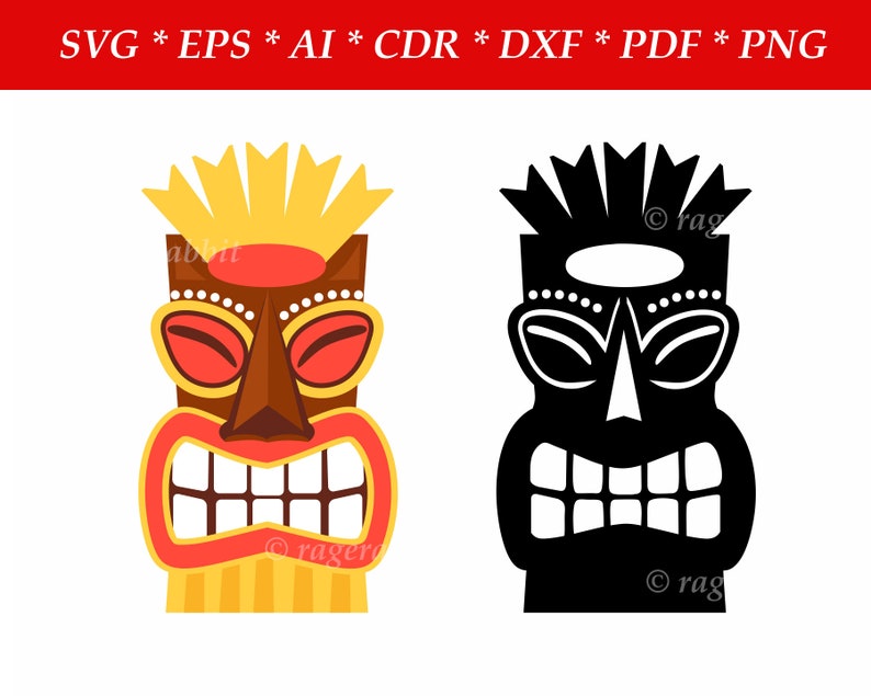 Tiki SVG, Tiki Statue, Tiki Vector, Tiki Eps, Commercial Use, Tiki Clip ...