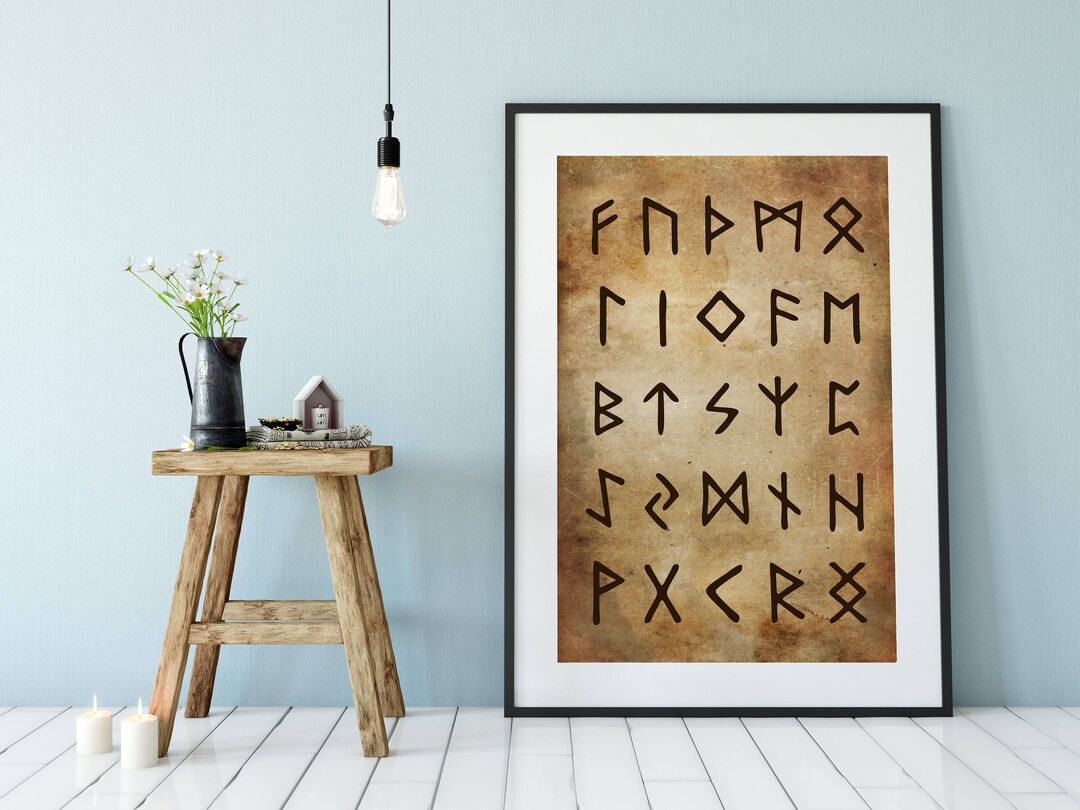 Viking Runes Wall Decoration, Poster, Printable Art, Wall Art ...