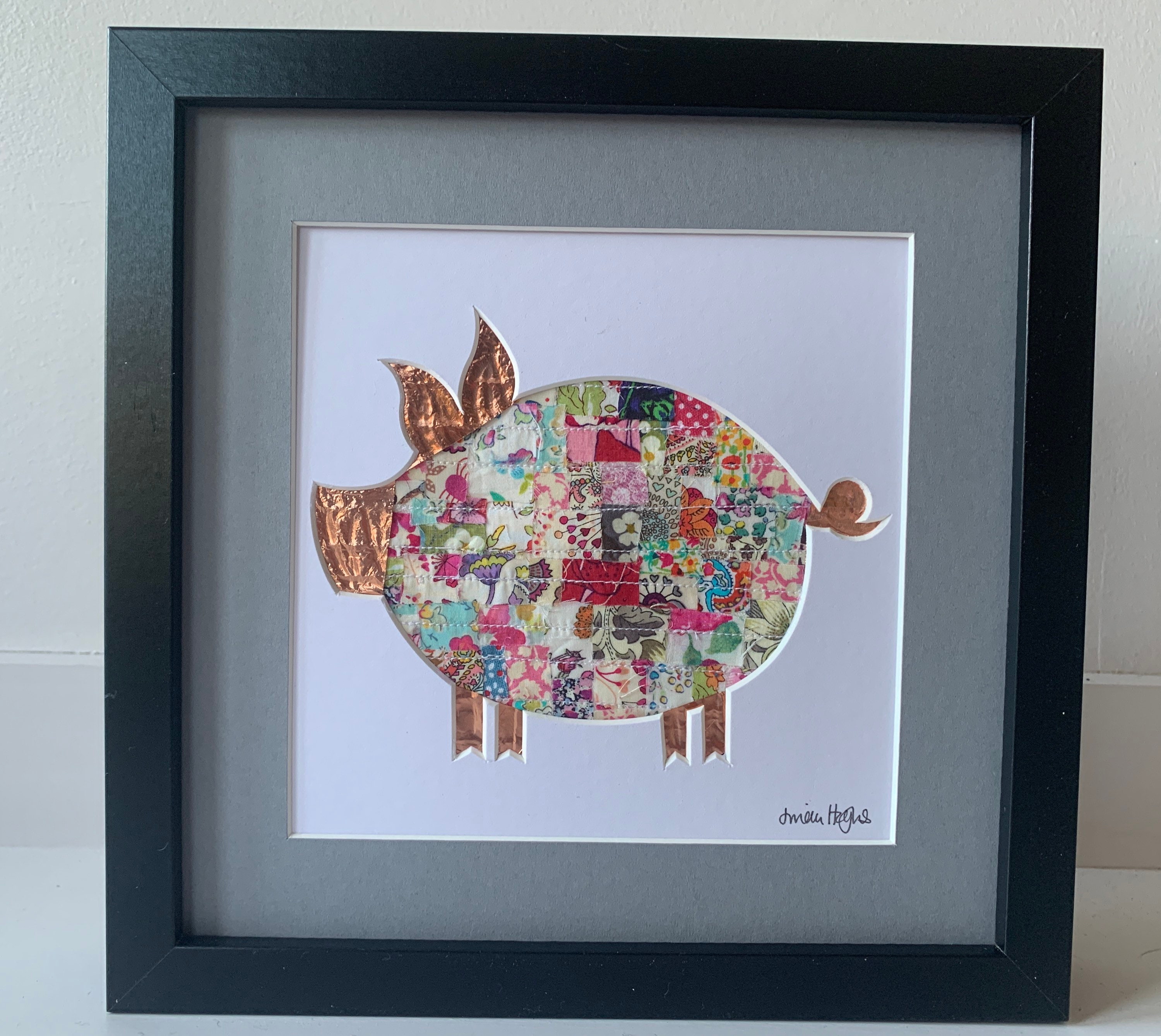 OINK OINK PIG 3D Cut-out Liberty & Ditsy Fabric Copper - Etsy